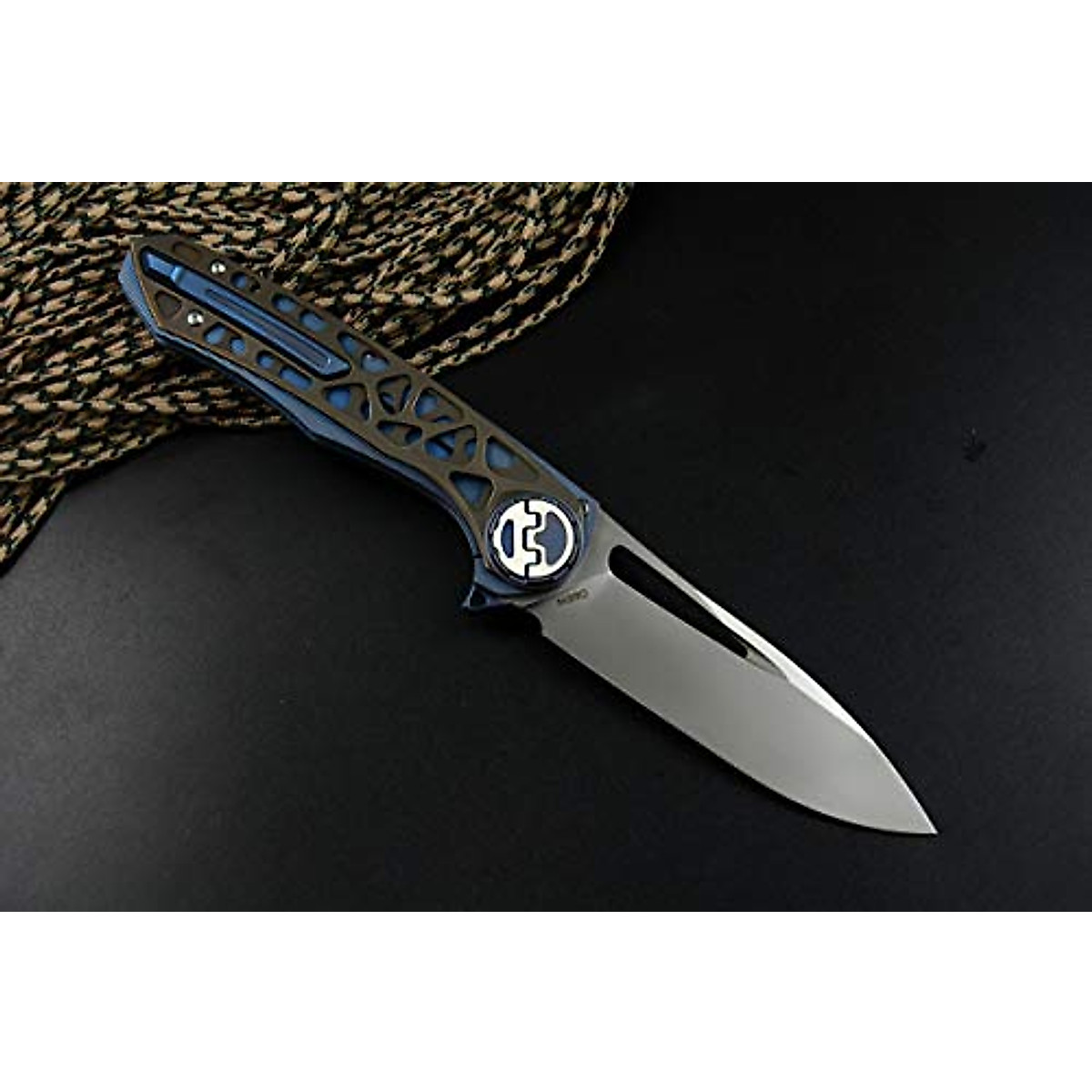 Kevin john Harpoon Folding Pocket Knives M390 Blade Titanium alloy Disassembly Pivot Screws