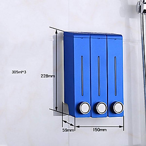 TGRTY Soap Dispenser Liquid Dispenser Household Double Head Bathroom Free Punch Liquid Distributor Bathroom Wall Mounted Manual Foam Dispenser Kitchen Hand Foam Bottle Lotion Dispenser (Color : J)