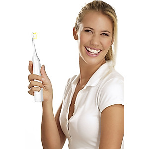 Pursonic S430 SmartSeries Electronic Power Rechargeable Sonic Toothbrush with 40,000 Strokes Per Minute, 12 Brush Heads Included (White)