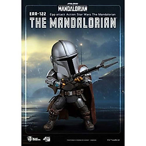 Beast Kingdom Star Wars: The Mandalorian: The Mandalorian EAA-122 Egg Attack Action Figure, Multicolor