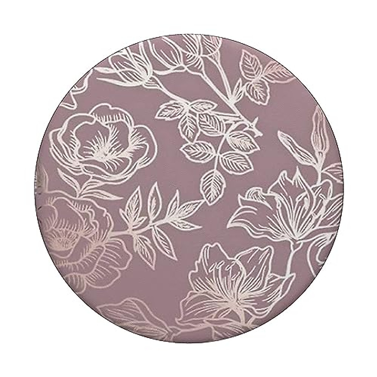 Dusty Rose Pink Floral Purple Pattern Phone Popper PopSockets Standard PopGrip