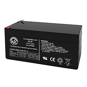 AJC Battery Compatible with Vision CP1232 CP 1232 12V 3.2Ah Sealed Lead Acid Battery