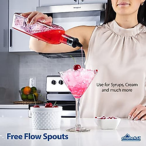 EHOMEA2Z Plastic Liquor Bottle Pourers Black- 12 Pack Classic Bottle Pourers for Alcohol, Leak-Proof, Dishwasher-Safe Pour Spouts for Liquor Bottles