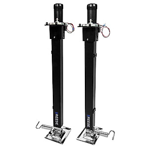 Reese 500708 Fifth Wheel RV Landing Gear System, Single Output 8K Static, 8K Lift