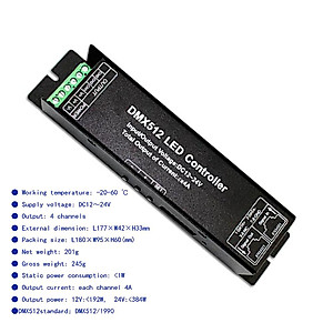 DMX512 decoder LED Digital Tube 4 Channel RGBW Strip Control Article LED Lights and Stage Lighting Engineering