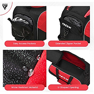 RDX Kit Bag Gym Duffle Sports Holdall Gear MMA Fitness Exercise Equipment Backpack Hiking Luggage Shoulder Sportswear Lightweight Rucksack Handles Running Zipper Travel Carry on Shoe Compartment