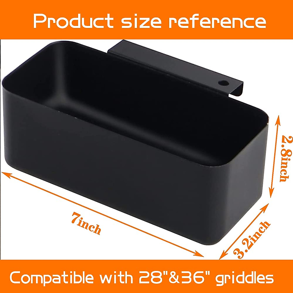 JAQKITU Drip Catcher Cup for Blackstone Griddles Accessories, Grill Collection Pan Drip Tray Replacement Part for Blackstone 28 inch 36 inch Professional Flat Top