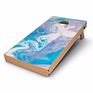 Design Skinz Marble Skin Set for Cornhole (Skin Only) - Marbleized Blue Paradise V45
