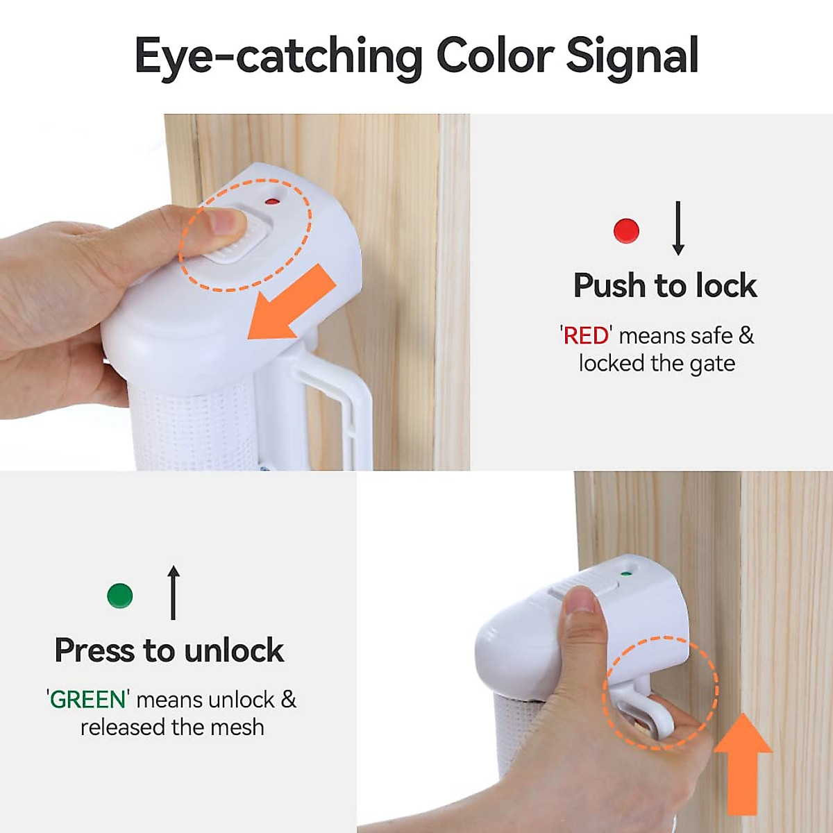 COMOMY Retractable Baby Gate for Stairs, 0-71" Mesh Dog Gate for House Doorways Hallways, 33" Tall Extra Wide Child Safety Gate for Kids Pets, Indoor and Outdoor (White)