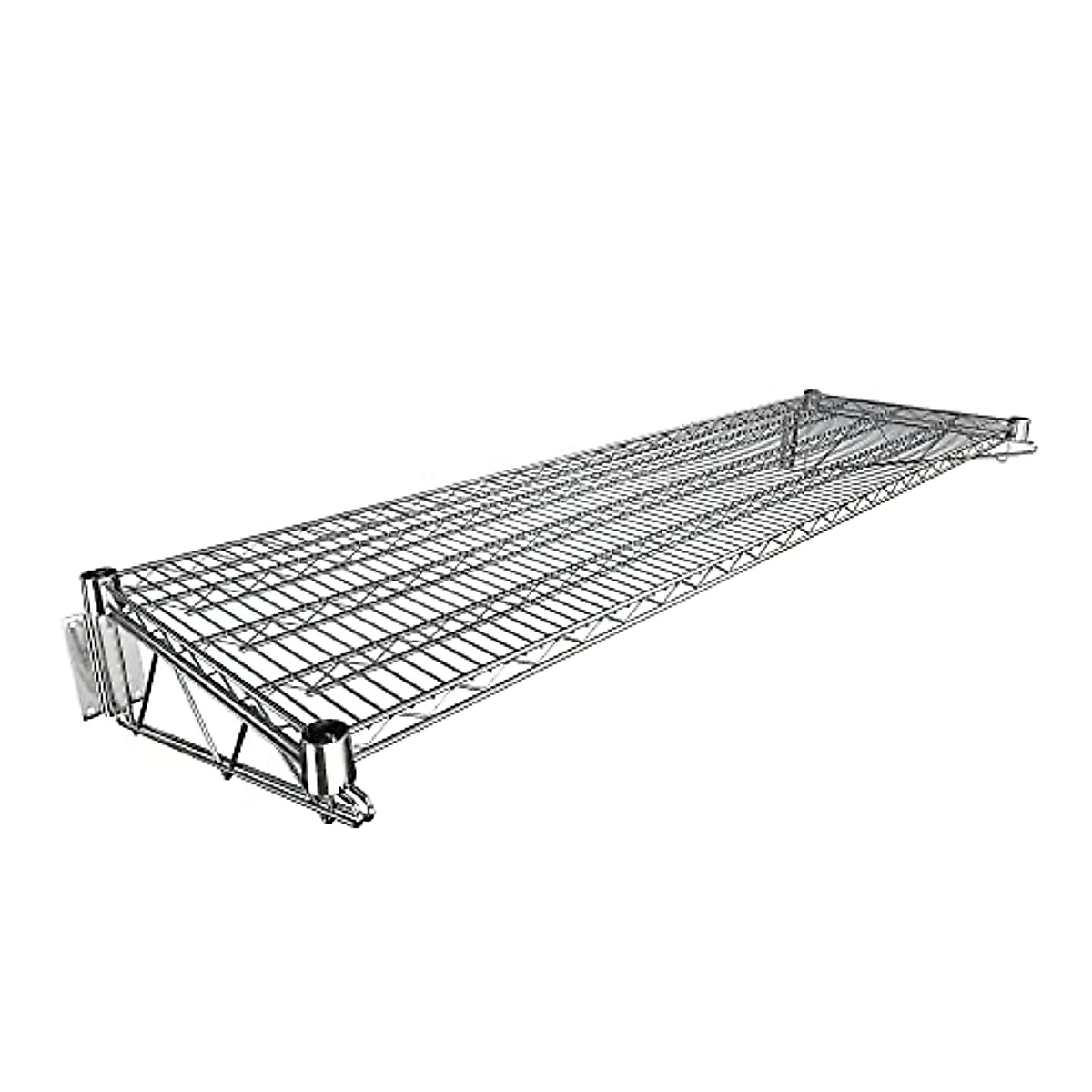 Krollen Industrial 18" x 60" Chrome Wire Wall Mount Shelf