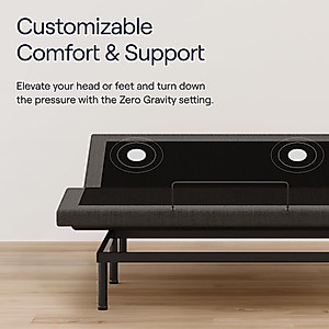 Nectar Premier Adjustable Base - Queen - Head & Foot Incline - Wireless Remote with Memory- 3 Massage Settings - 4 USB Ports - Anti-Snore & Zero Gravity