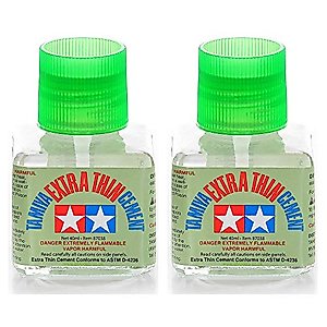 Tamiya 87038 Extra Thin Cement Glue Fine Tip 40ml 2 Pack