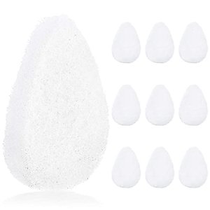 IMPRESA 10 Pack Facial Sponge for Daily Deep Cleansing and Regular Exfoliating - Regular Buff Style Exfoliating Pads Puf for Removing Dead Skin, Dirt & Makeup - Normal to Oily - Made in The USA