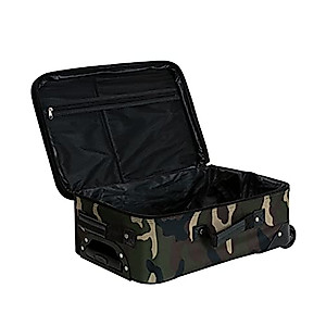 Rockland Journey Softside Upright Luggage Set, Expandable, Camouflage, 4-Piece (14/19/24/28)