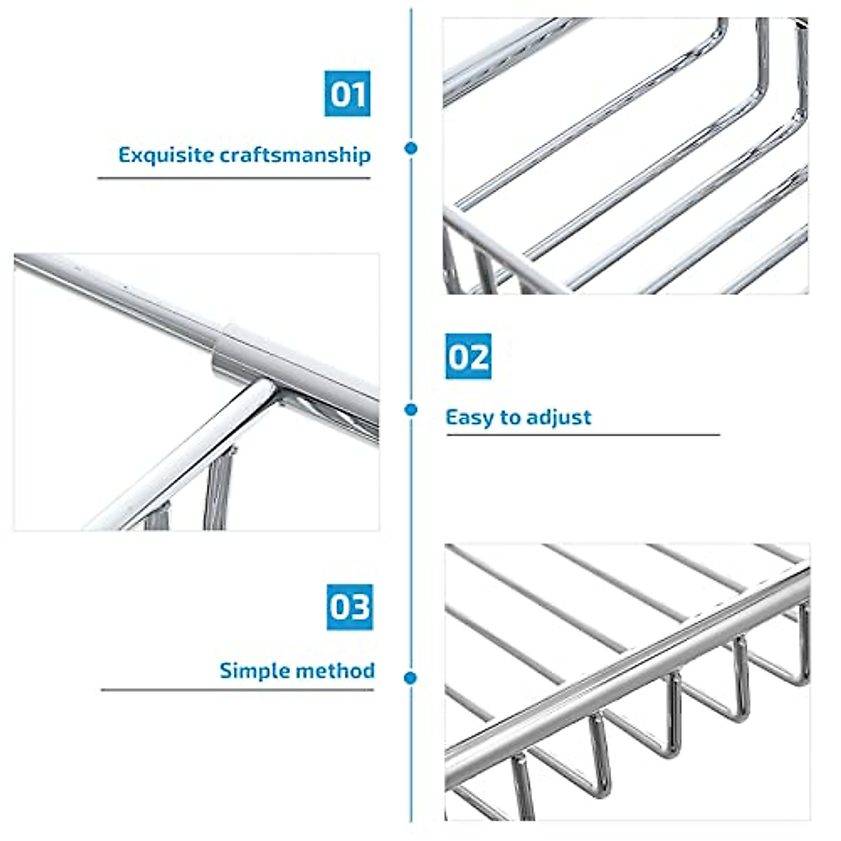 Cabilock Laptop Stand Stainless Steel Bathtub Tray Stretchy Anti Slip Bathtub Tray Over Bathtub Racks for Shower Bath Phone Pad Book Holder Bathroom Tray