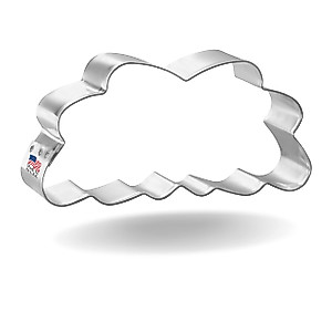 Foose Cookie Cutters 4 in Floral Eucalyptus Leaf Metal Cookie Cutter Shapes Made in USA, Silver