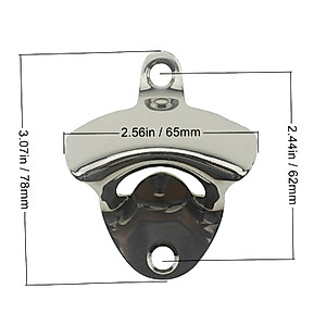 HAIICEN 3PCS Silver Stainless Steel Beer Bottle Opener Wall Mounted Bottle Cap Opener for Kitchen Home Bar Gifts