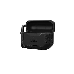 UAG Designed for AirPods Pro Case (2nd Generation 2022) Scout Black - Premium Rugged Hard Shell Full Protective Case Cover with Detachable Keychain Carabiner by URBAN ARMOR GEAR