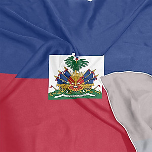 PMAIHNAS Women's Fashion Silk Scarf Haitian Flag Square Satin Headscarf Neck Scarf Head Hair Wraps