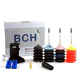 BCH Ink Refill Kit for Inkjet Printer Cartridges - Compatible with HP 60, 61, 62, 63, 64, 65, 901, 902 & More - Complete DIY Refill Kit with Tools - Save on Printing Costs