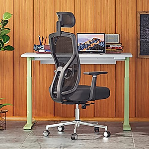 MOLENTS Ergonomic Office Chair,Mesh Computer Chair,Home office Desk Chair with Seat Slider,Adjustable Lumbar Support,Headrest,3D Armrest,Tilt Function,Comfort Swivel Executive Chair Rolling Task Chair