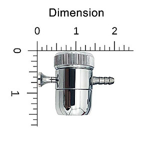 Avalon 2052-1 Faucet Aerator Water Filter Adapter with Diverter 1/8 Inch to 1/4 Inch Barb, Polished Chrome Finish, 1-Pack