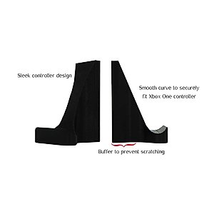 3DLASERSLAB Damage-Free Controller Wall Mount Display for Xbox One, Microsoft, Easy Install, 3M Command Strip Included (Silver, 4)