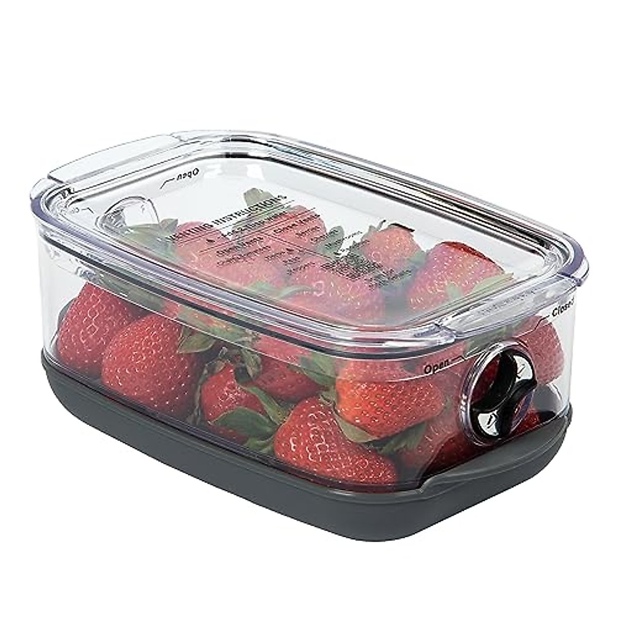 ProKeeper+ by Progressive Stackable Produce ProKeeper Storage Container with Stay-Fresh Vent System (PKS-912 (1.2 qt Berry Keeper))