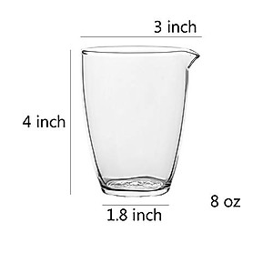 Sizikato Borosilicate Glass Tea Sharing Cup, Kungfu Tea Pitcher. 8 Oz (Clear, 8 oz)