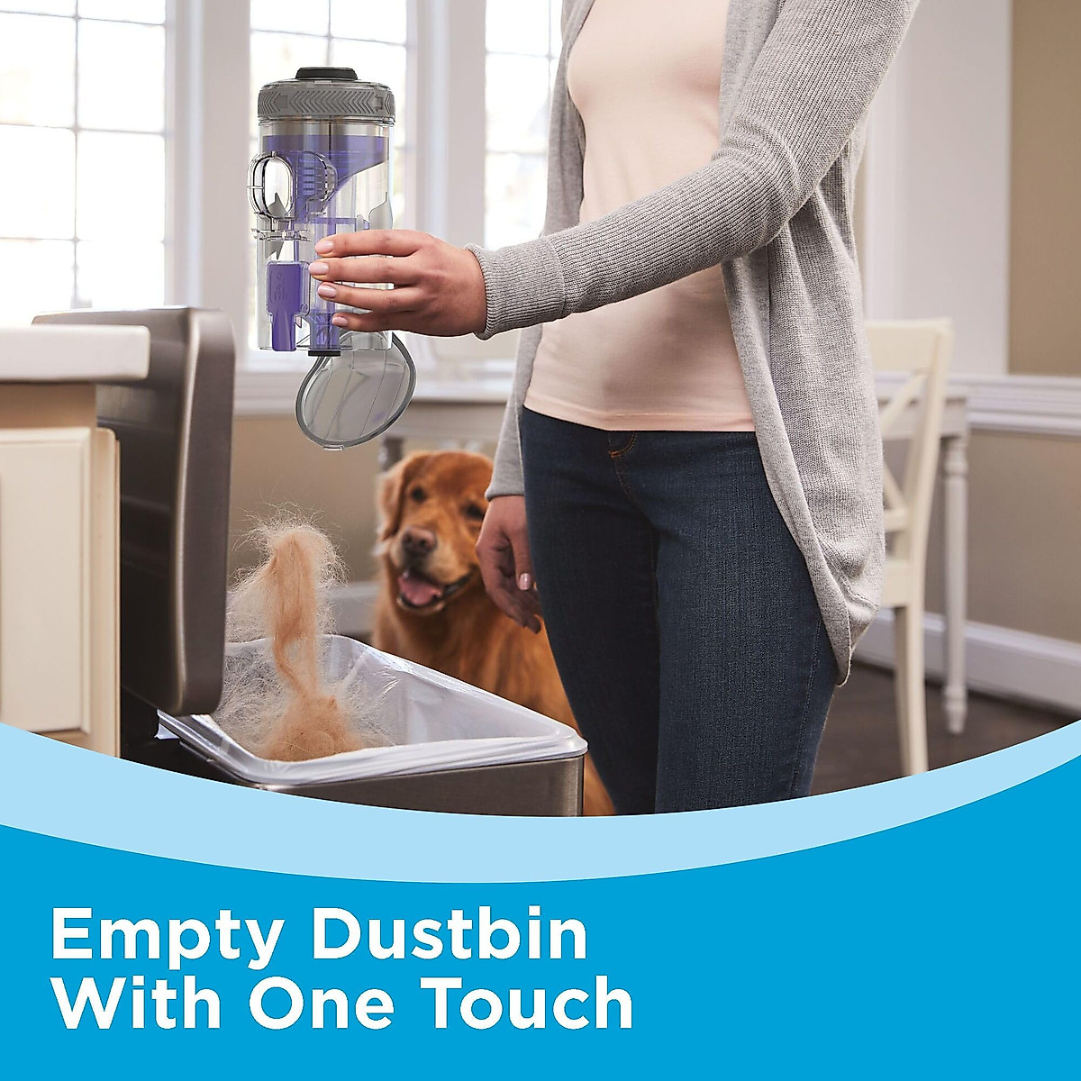 BLACK+DECKER Powerseries Extreme Cordless Stick Vacuum Cleaner for Pets, Purple (BSV2020P)