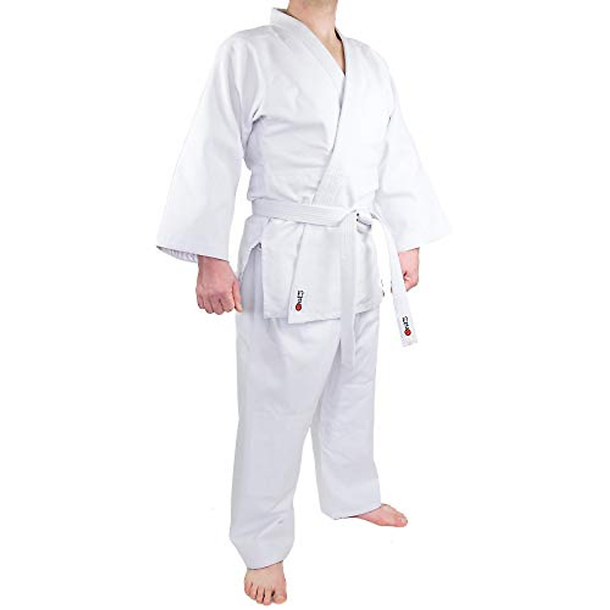 MACS Judo Single Weave Gi Kids Adults Unisex Uniform with Belt Sz 000 to 8 (White, 4(70''to75'')/195to220lbs)