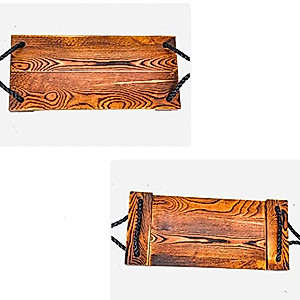 QBREZA Wooden Swing Seat Outdoor Swings Tree Swing for Kids Adult Children Indoor Hanging Wood Swing