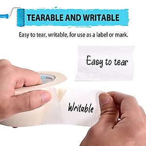 360Tronics White Painters Tape Multi-Surface Tape, 2 in x 60 Yards Painter's Tape White for Wall Painting, Labeling, DIY Projects, Protects Surfaces and Removes Easily, 1 Roll