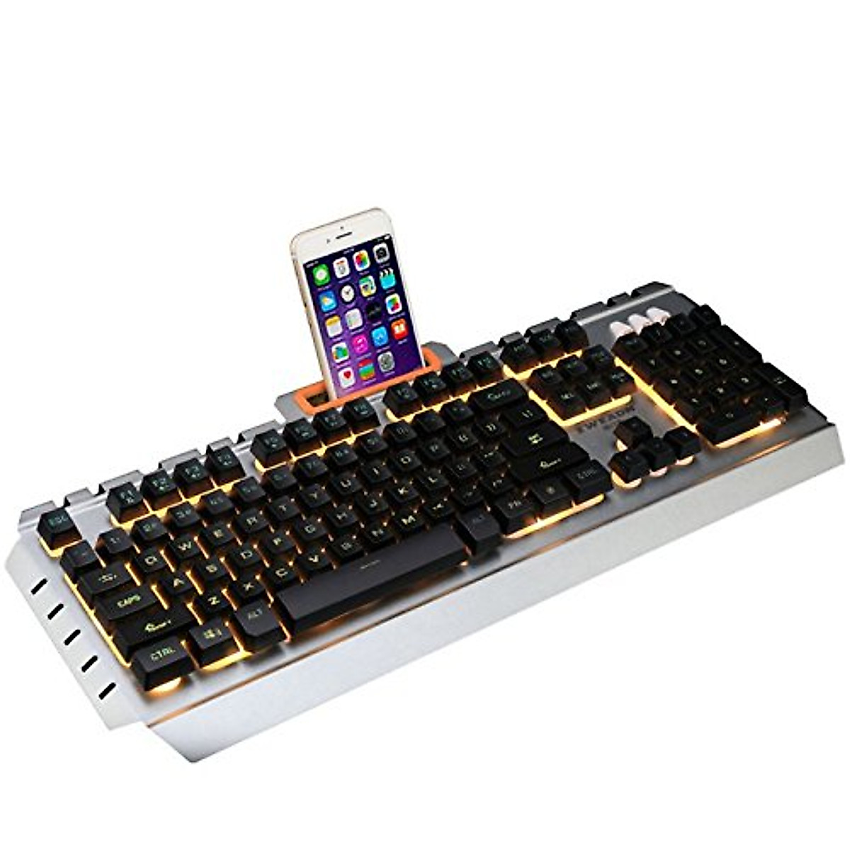 LED Wired Gaming Keyboard, Mechanical Feeling USB Keyboard with Backlight Rainbow RGB Multicolor Water-Resistant AdjustableIlluminated Computer Keyboard for PC Games Office