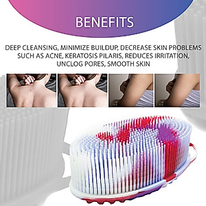 Avilana Silicone Body Scrubber – Dual-Sided Exfoliator for Men & Women, Gentle Loofah Alternative, Easy-to-Clean Silicone Shower Scrubber