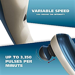 Wahl Deep Tissue Long Handle Percussion Massager - Handheld Therapy with Variable Intensity to Relieve Pain in The Back, Neck, Shoulders, Muscles, & Legs for Arthritis - Model 4290-300