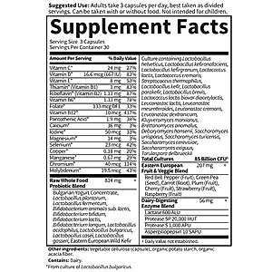 Garden of Life Raw Probiotics for Men Over 50 - Men 50 & Wiser Probiotic with Acidophilus and Bifidobacteria Probiotic-Created Vitamins, Enzymes, and Prebiotics, Gluten Free, 90 Vegetarian Capsules