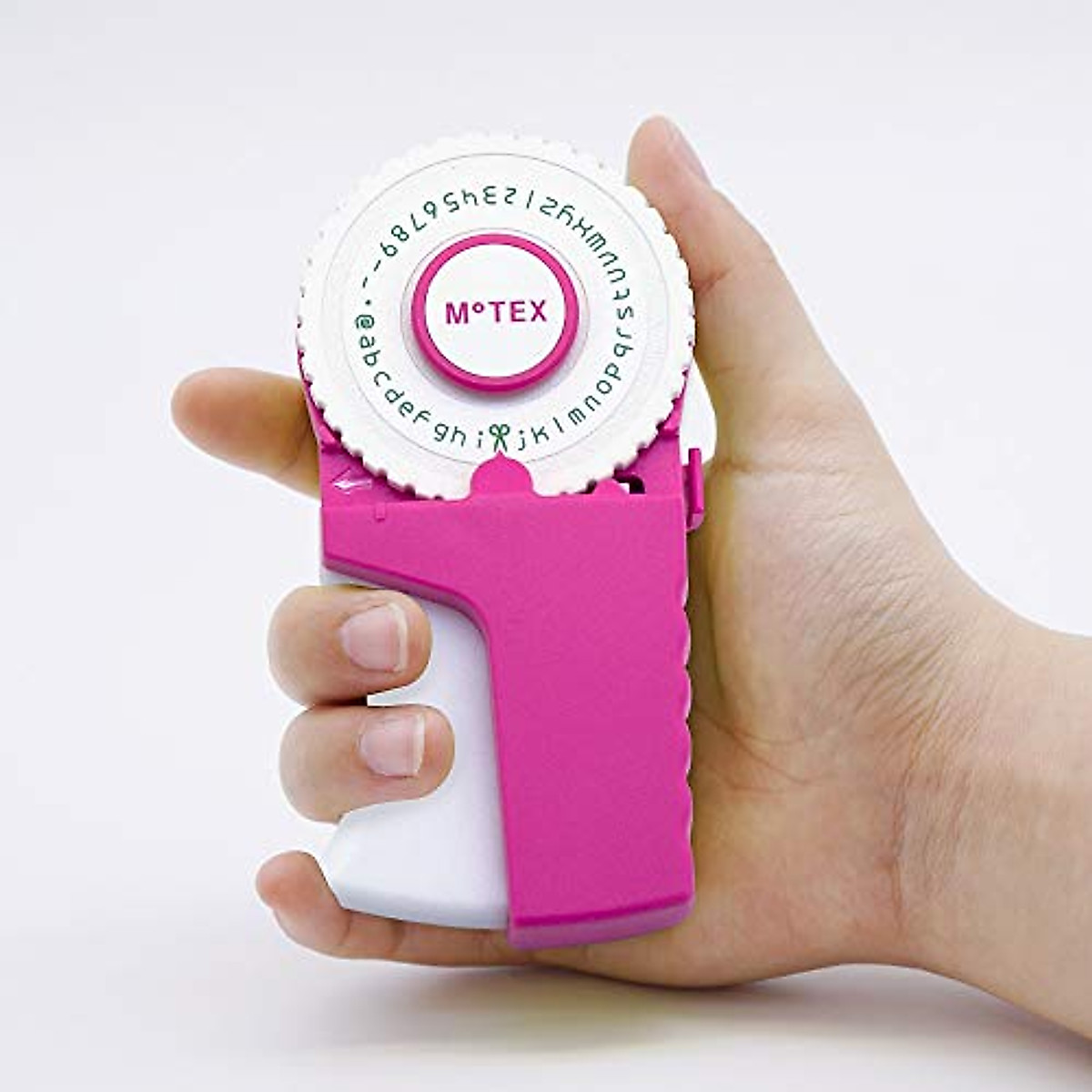 MoTEX Embossing Label Maker, Label Writer -E-303 (Pink)