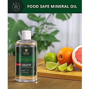 ROYAL CRAFT WOOD Food Grade Mineral Oil for Bamboo and Wooden Cutting Boards and Kitchen Utensils & Supplies, Premium Grade Nourishing Cutting Board Oil Cleanser 10.1 Fl Oz