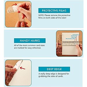 6" Clear Acrylic T-Square Ruler, Drafting T Square, Drafting Tools, T Ruler Transparent Crafting and Drafting Graduated T-Ruler Inch Metric T-Square Measuring Scale Rule