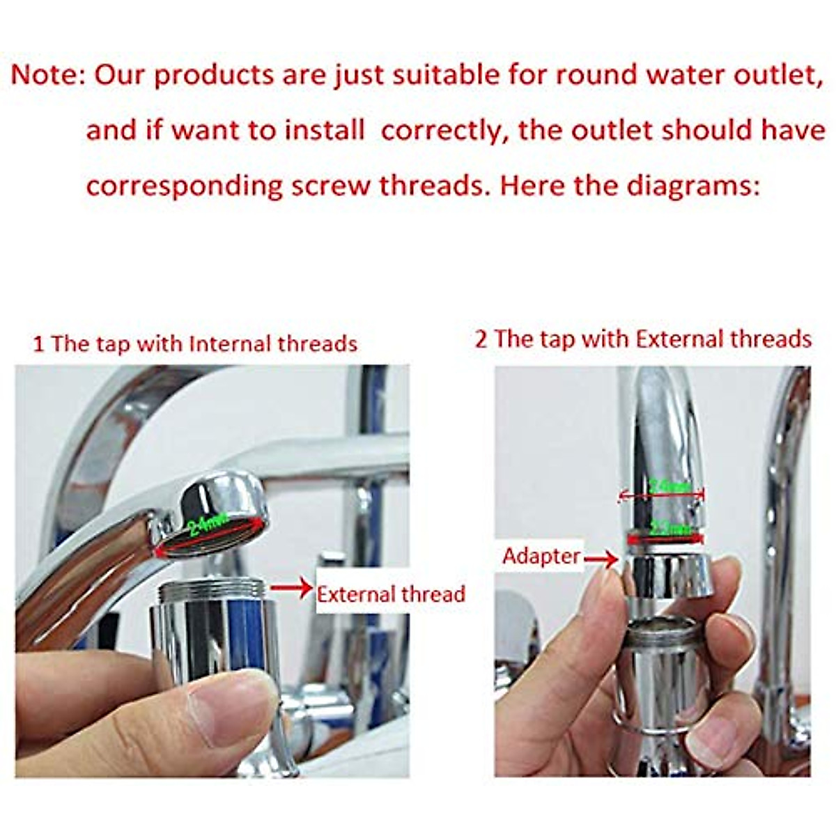 LED Faucet Lights 7 Color Changing Automatically Glow Faucet Aerator Led Water Faucet Tap Filters for Sink Kitchen Bathro​om (7 Color 3 PCS)