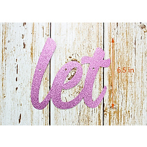 Pink Glitter Let's Flamingle Party Banner,Summer Tropical Hawaiian Bachelorette Party Bridal Shower Party Decorations Supplies