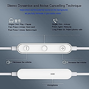 Earbuds Wired in-Ear Headphones Magnetic Earphone with Microphone for Samsung Galaxy A03s A12 A13 A52 A22 A32 A02 A42 5G A11 A21 A31 A51 A71 A10e S10 S9 Plus Note 9 Moto E Blu G91 Pro LG Phone