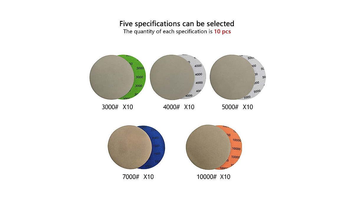 Sanding Disc Sandpaper, 5 Inch Hook & Loop Sandpaper, 3000 4000 5000 ...