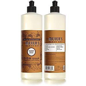 Mrs. Meyer’s Liquid Dish Soap, Acorn Spice Scent, 12 FL OZ Bottle (Pack of 2)