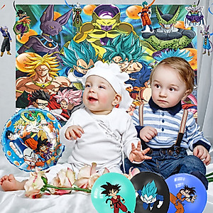 199pcs Birthday Party Decorations, Birthday Supplies Birthday Party Supplies include Backdrop Banner Balloons Cake Topper Plastic Swirls Tableware