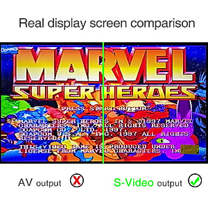 Kacenray HDMI Converter for Sega Saturn 1080P Upscaler HDMI Adapter Cable S-Video Input 4:3/16:9 Aspect Ratio Switching