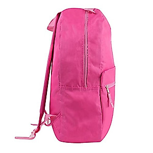 Trailmaker Classic 17 Inch Backpack with Adjustable Padded Shoulder Straps (Pink)