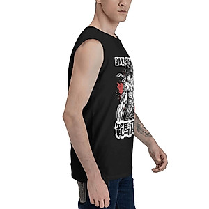 Anime Baki The Grappler Baki Hanma Tank Top Man's Summer Sleeveless Tee Casual Running Workout Sport Vest Black