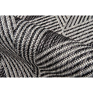 Novogratz by Momeni Rugs Villa Collection Sardinia Indoor/Outdoor Area Rug, 2'7" x 7'6" Runner, Charcoal